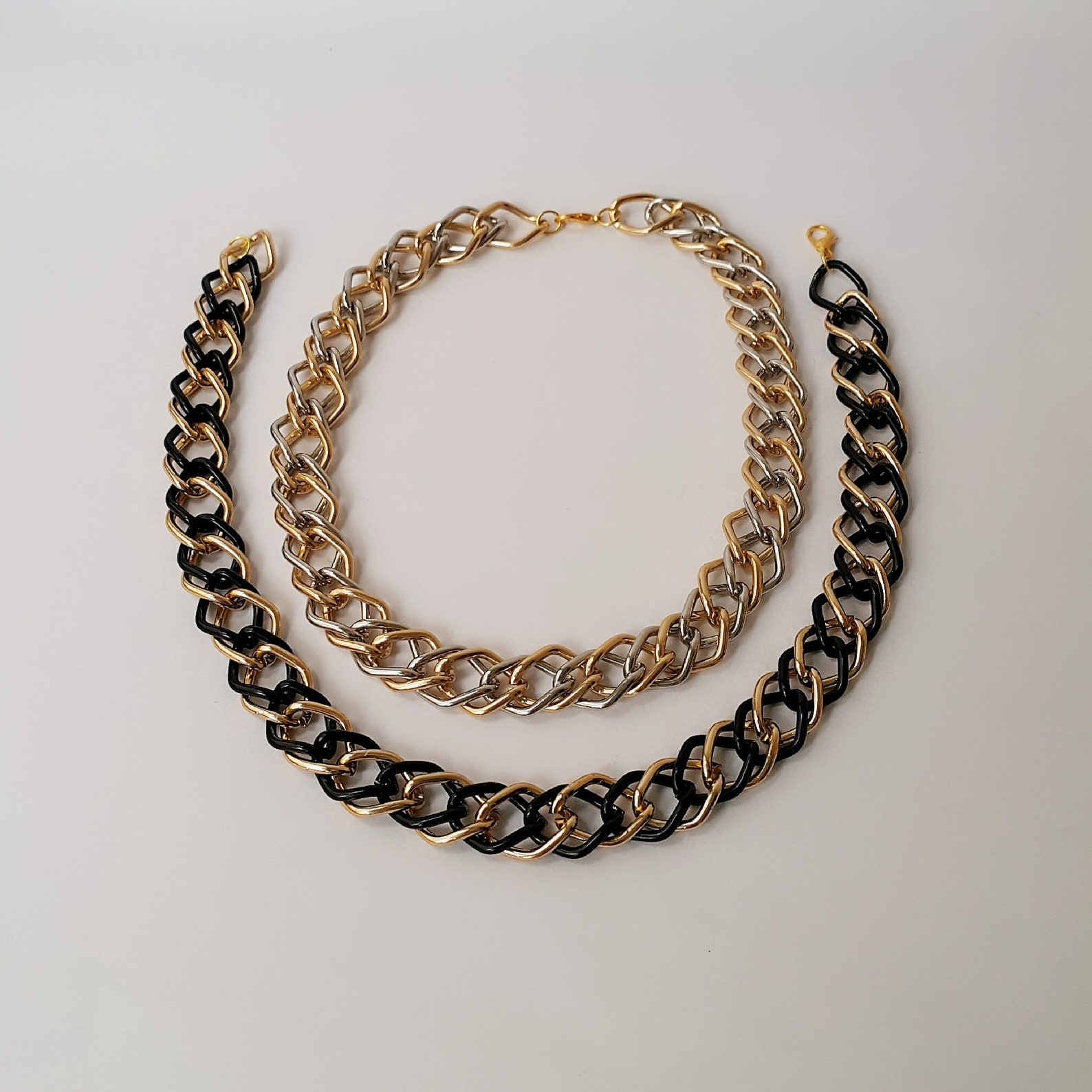 Dual Chain Choker Specialty Chain Choker Stylish Choker - Etsy