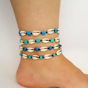 Seashell Turquoise Jewelry,seashell Anklets,shell Anklet,shell Anklets ...