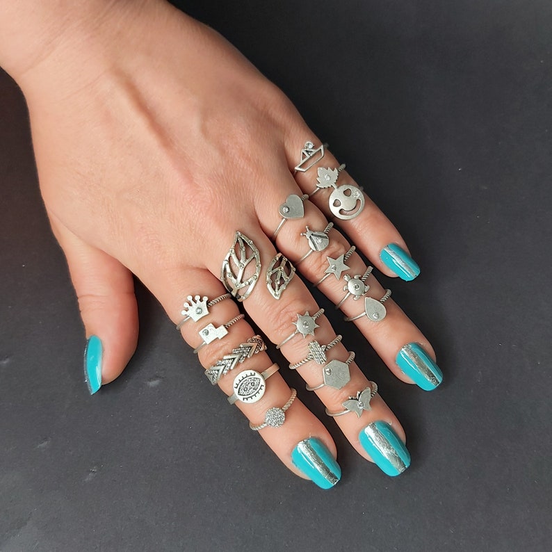 Dainty Simple Silver Ring Midi Knuckle Ring Silver Stacking - Etsy