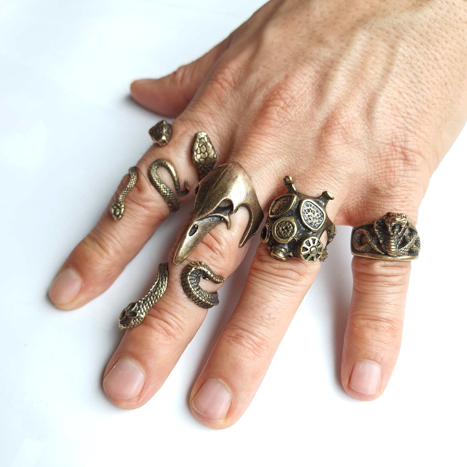 Quality Antque Brass Boho Rings Fashion Men Ring Mens Jewelry - Etsy