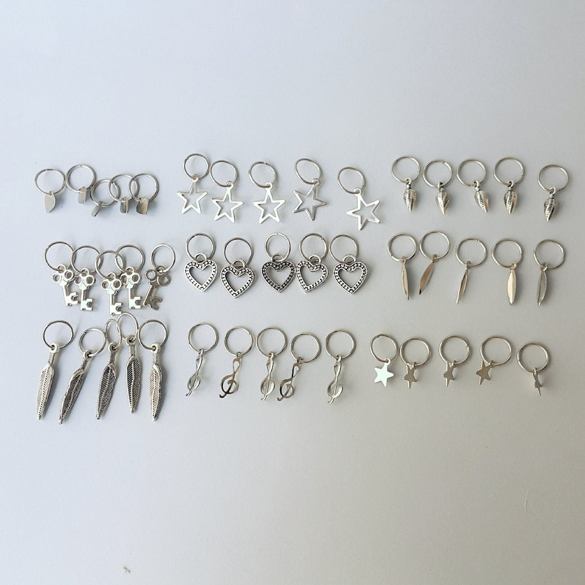 Hair Braid Rings Set Hair HoopsHair jewelryHair charms | Etsy