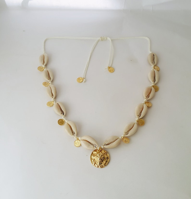 Sea Shell Choker Necklace Cowrie Choker Macrame Choker Beach - Etsy