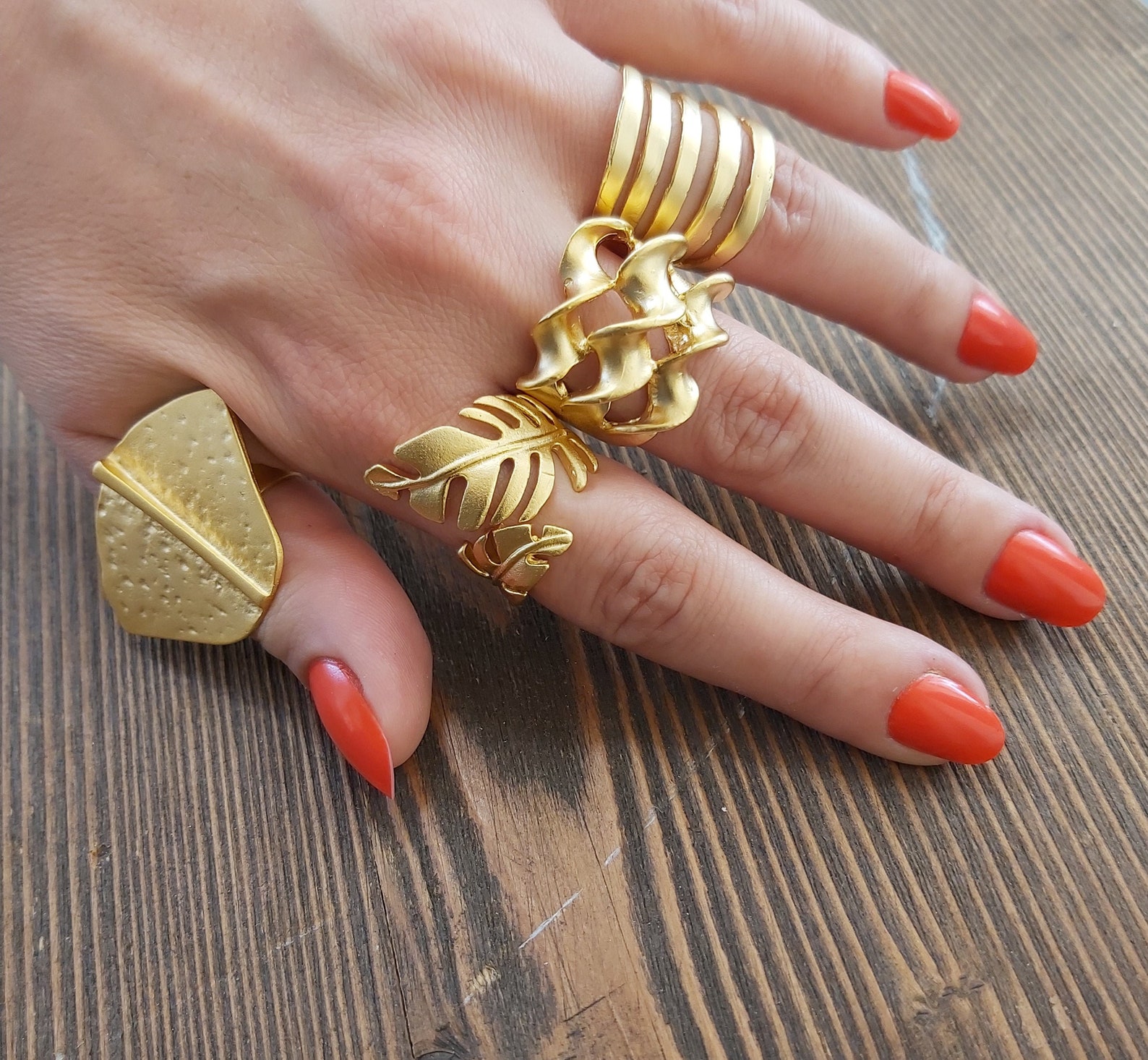 14K Gold Ring Unique Gold Ring Stylish Ring Dainty Gold | Etsy Canada