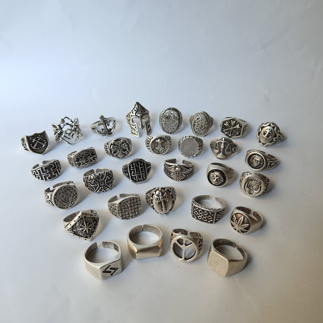 Antique Silver Plated Adjustable Ring: Boho Ethnic Jewelry - Etsy