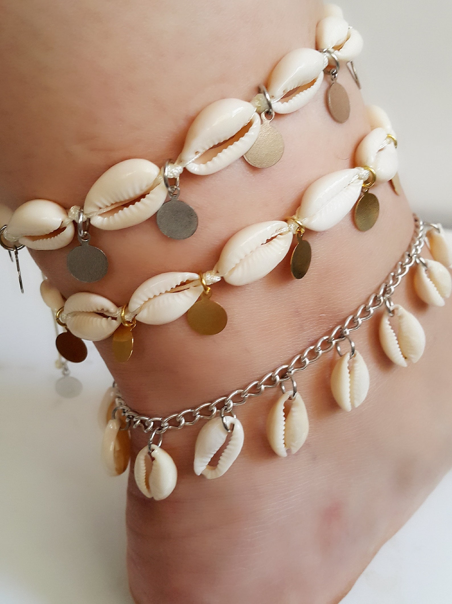 Sea Shell Anklet Cowrie Anklet Coin Anklet Beach Jewelry | Etsy