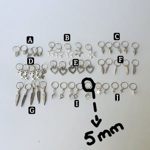 Hair Braid Rings Set, Hair Hoops,hair Jewelry,hair Charms, Boho Hair ...