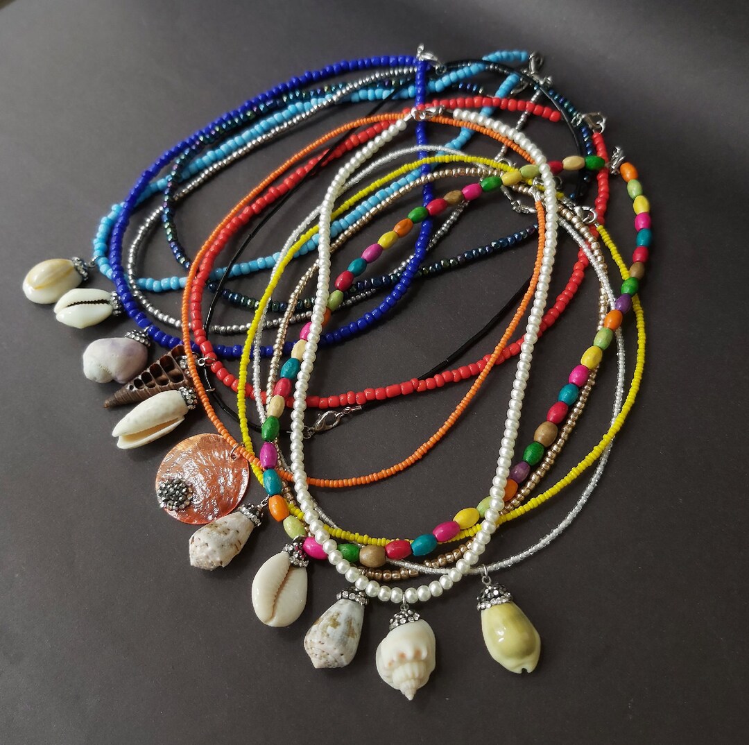 Seashell Choker,cowrie Choker,cowrie Shell Necklace,cowrie Shell,puka ...