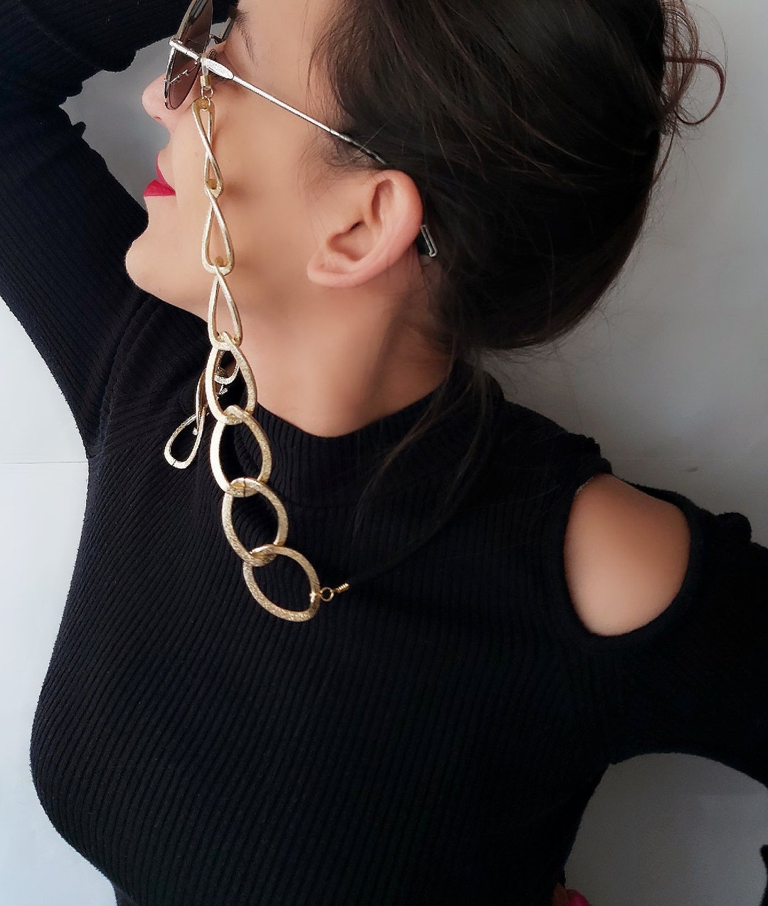 Gold Sunglasses Chain: Festival Style Eyeglass Holder - Etsy