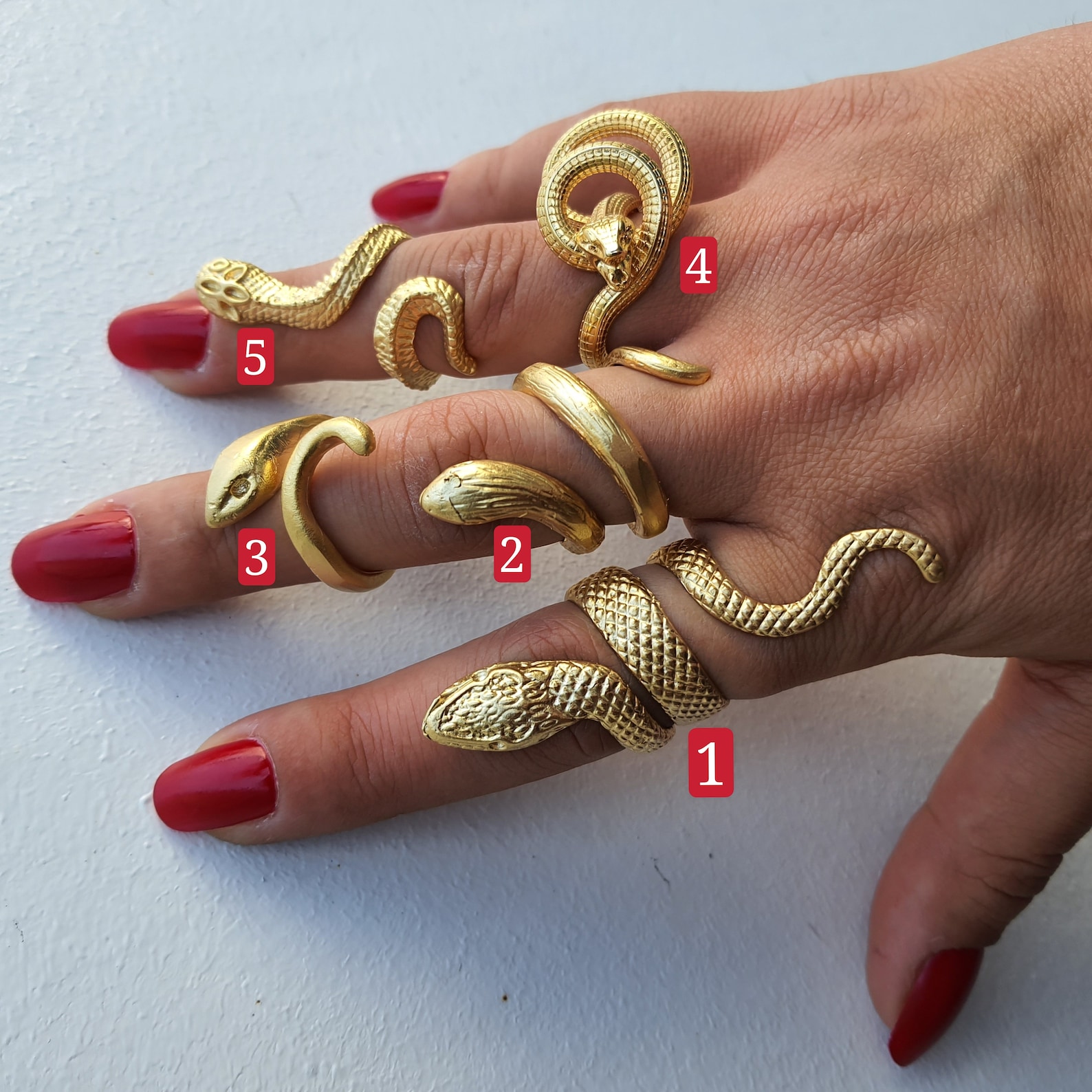 Gold Snake Animal Ring Serpent Ring Snake Ring Animal Boho - Etsy
