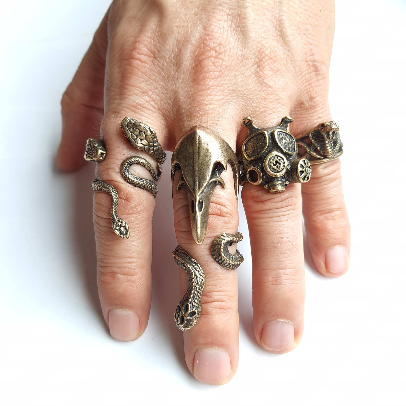 Quality Antque Brass Boho Rings Fashion Men Ring Mens Jewelry - Etsy