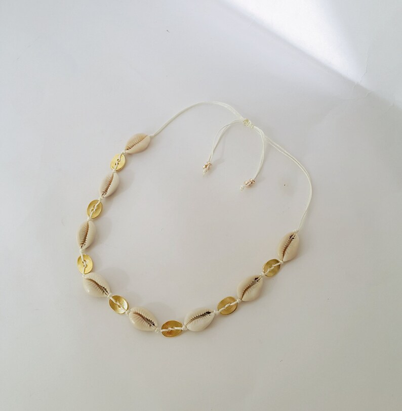 Sea Shell Choker Necklace Cowrie Choker Macrame Choker Beach - Etsy