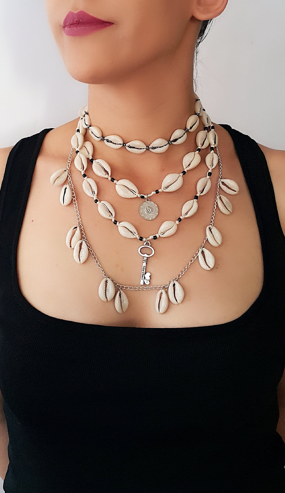 Seashell Choker necklace Shell choker Natural shells Cowrie | Etsy