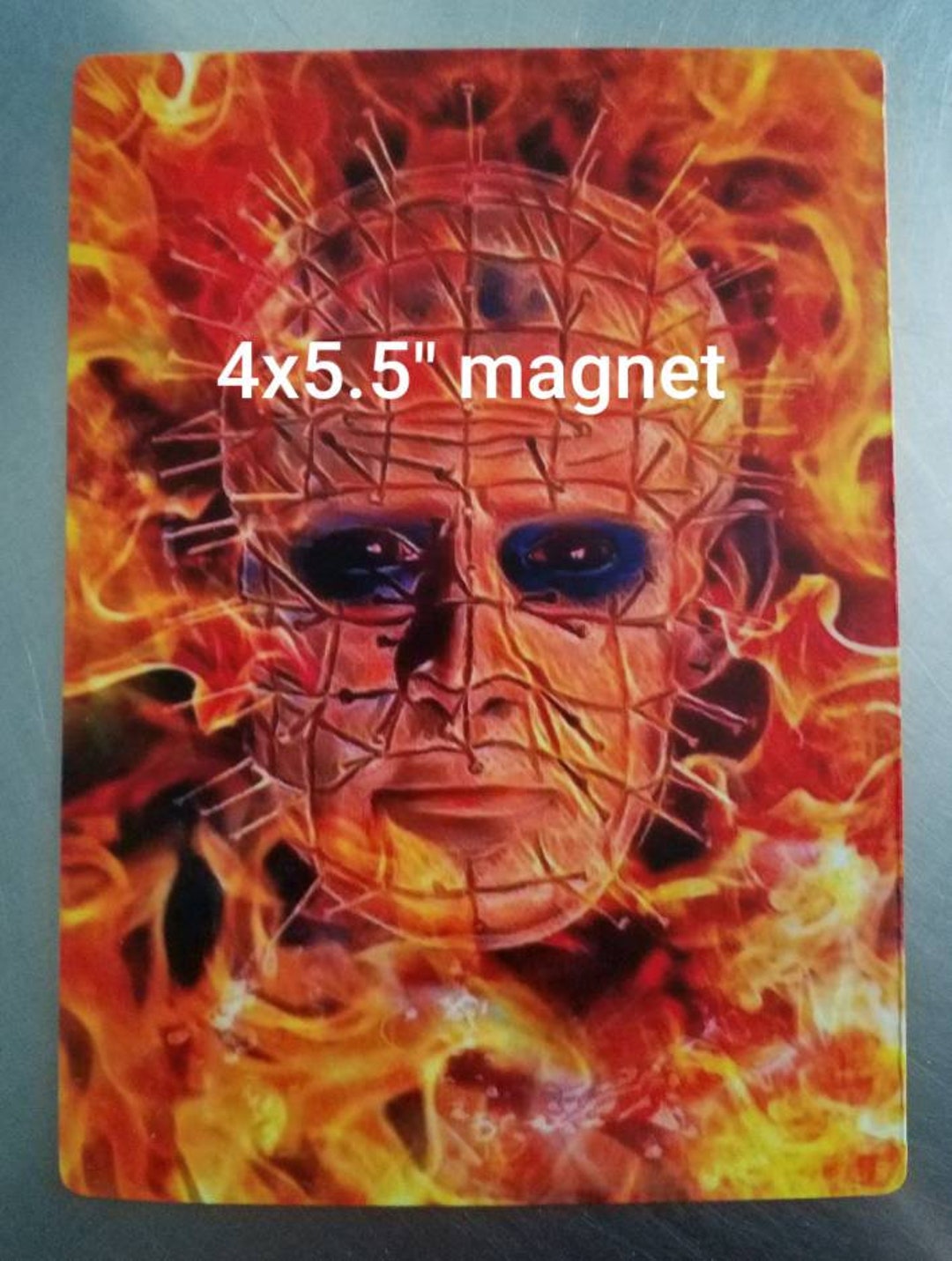 Pinhead in Flames Hellraiser Cenobite Magnet or 8x10 Inch Print - Etsy