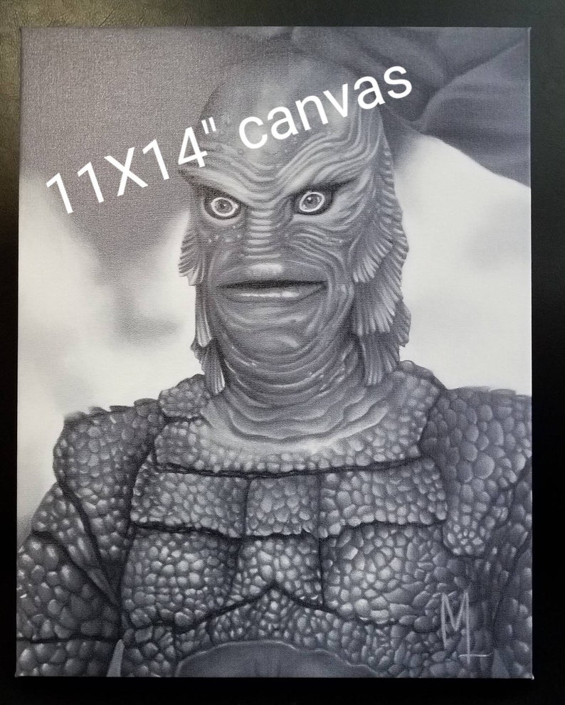 Gillman Creature From the Black Lagoon Canvas or Fine Art - Etsy