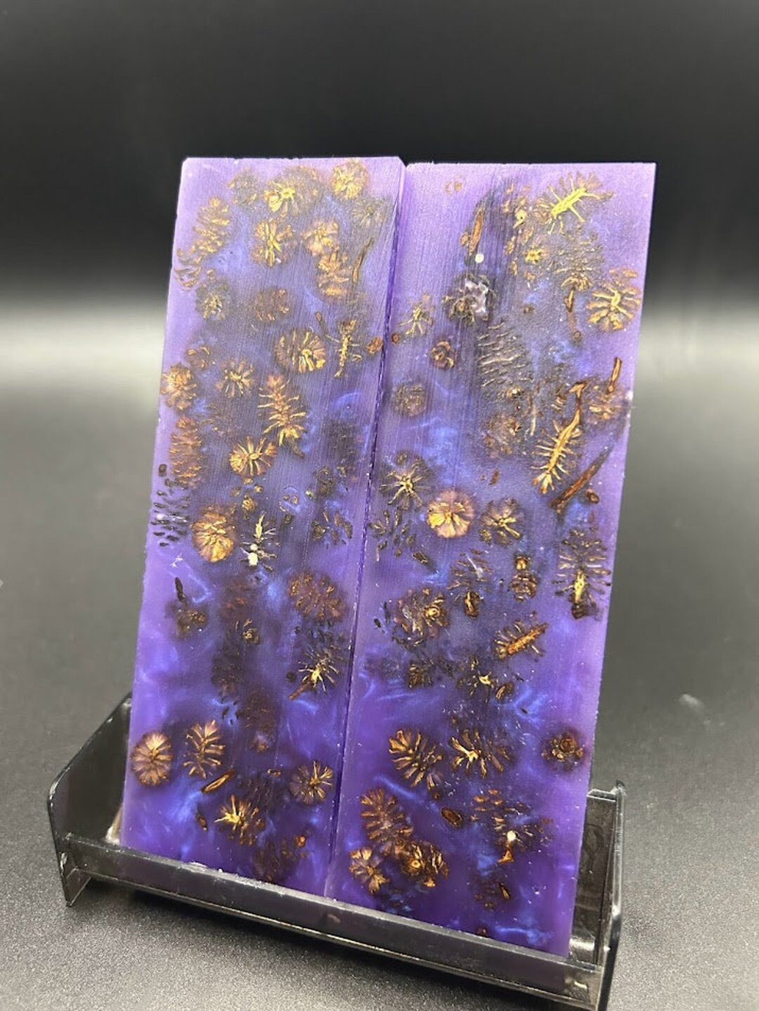 Stabilized Alder Cone Knife Scales. Royal Purple - Etsy