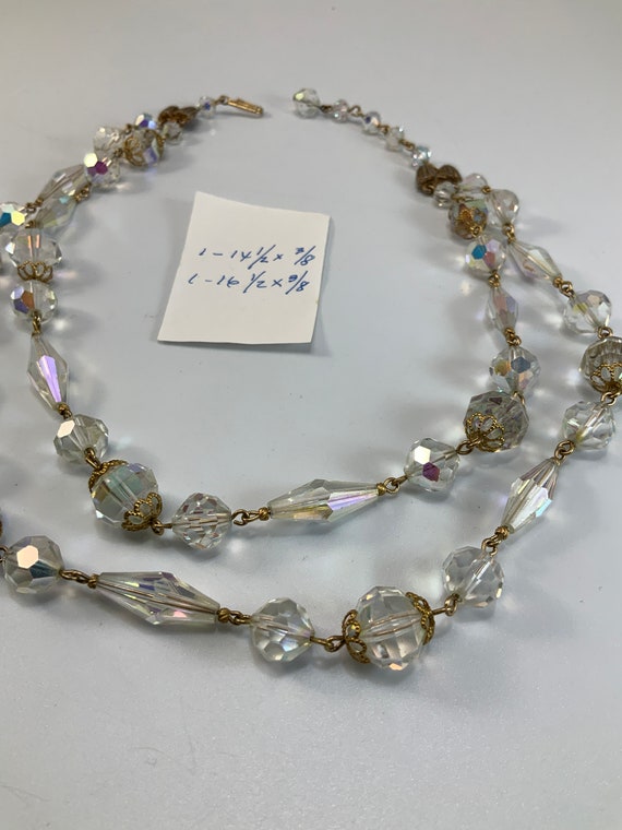 Vintage STUNNING Austrian Crystal 2 tier necklace -be… - Gem