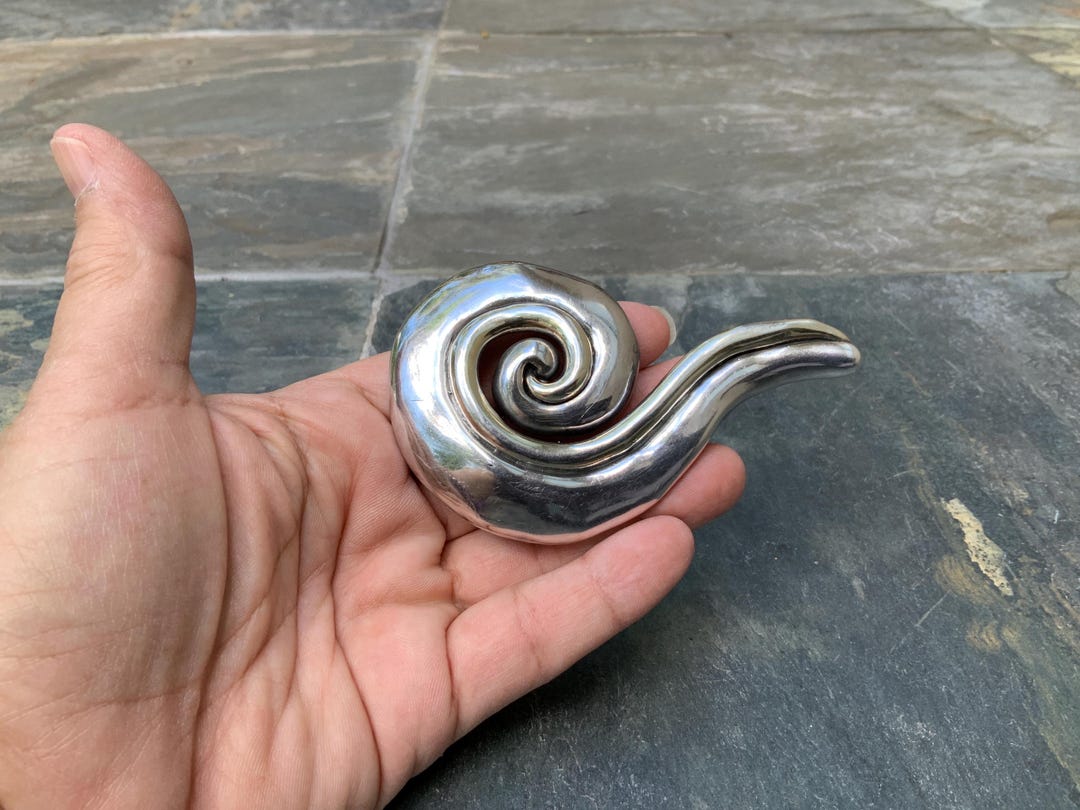 Vintage Signed Bat Ami Israel - 925 Sterling Silver Spiral Brooch *rare ...