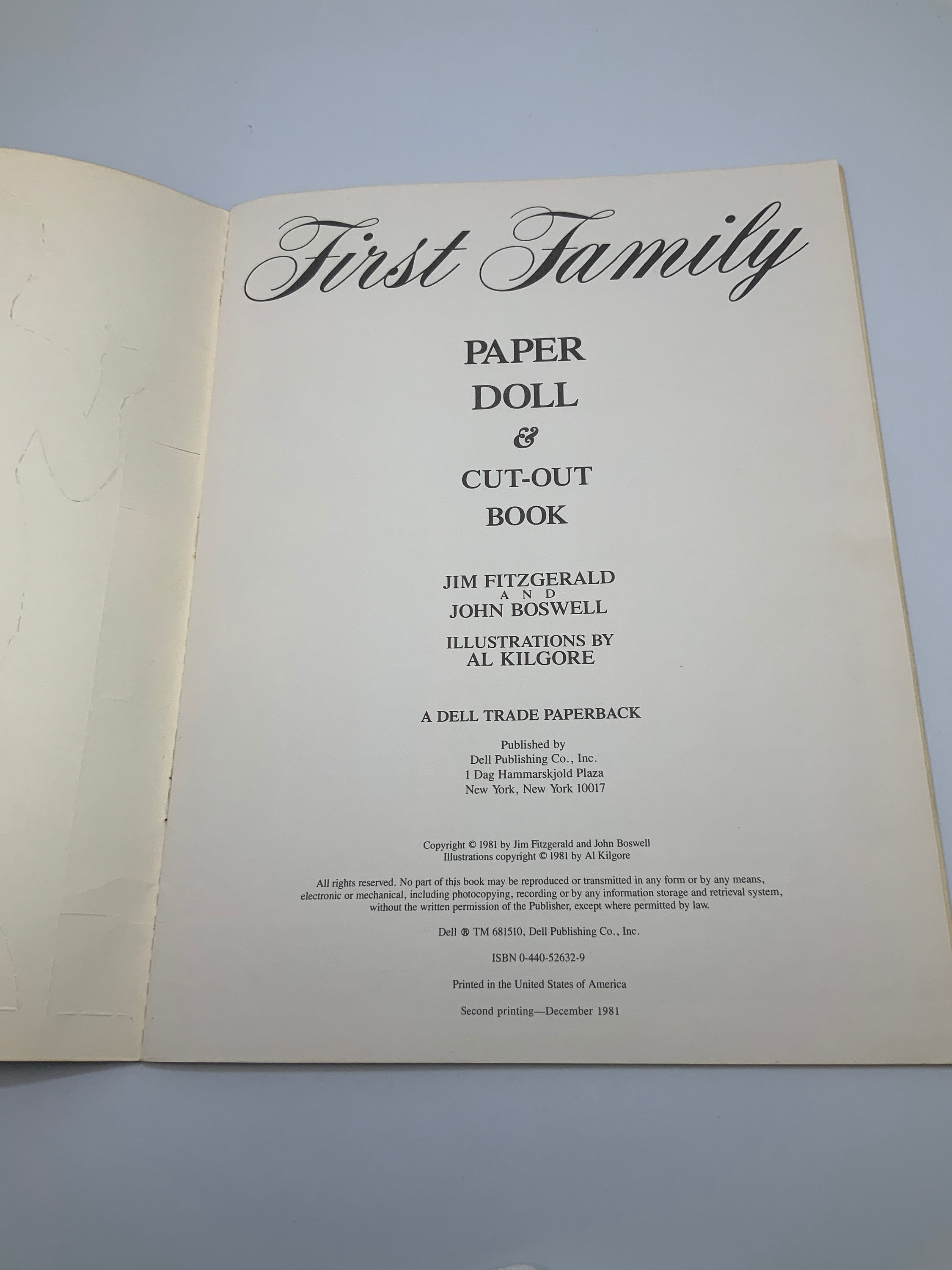 Vintage First Family Paper Dolls Book -lot of 3- All 3 Books Are in ...