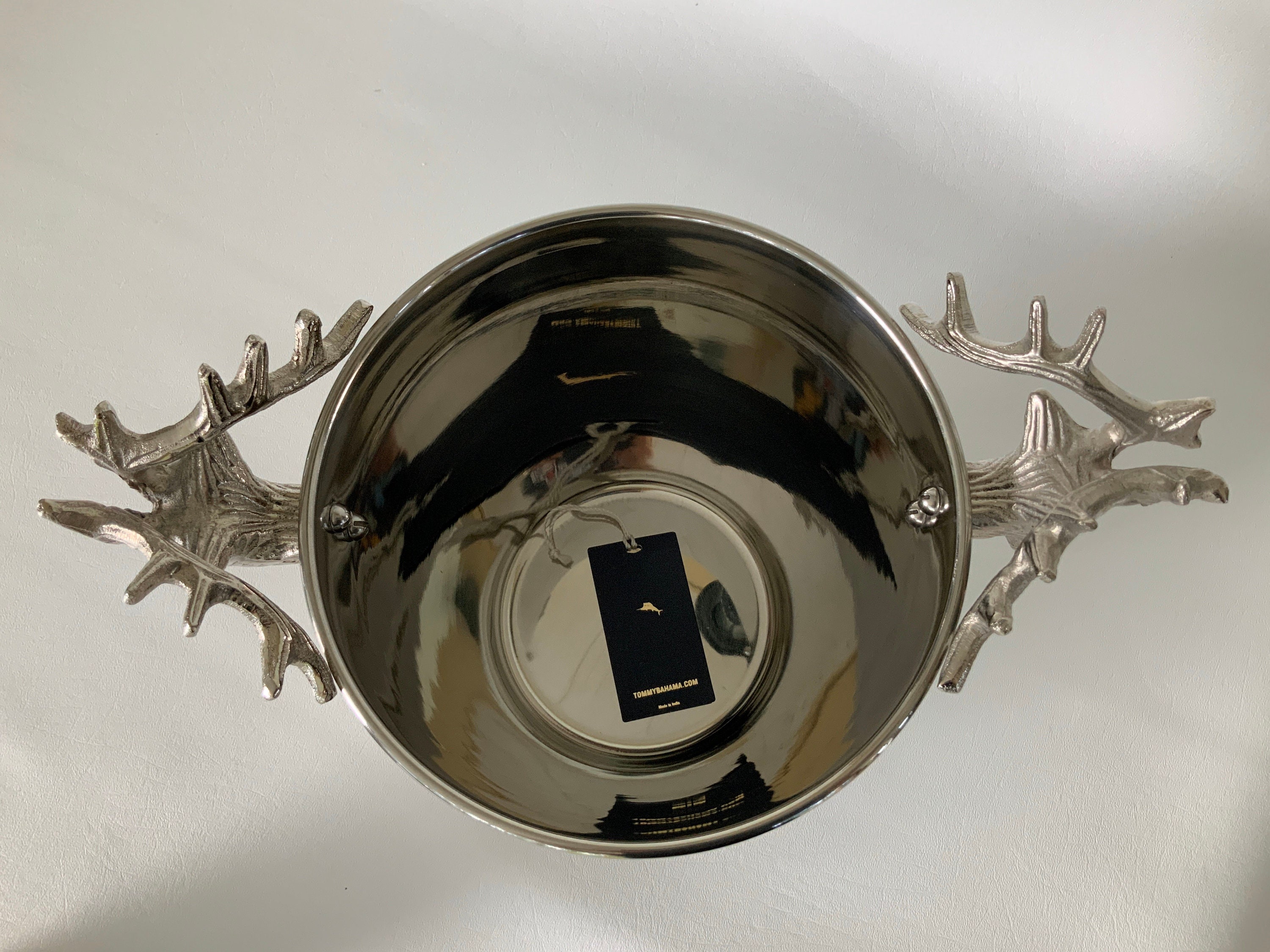 New Set TOMMY BAHAMA stainless Steel DEER Ice Bucket & Mixer Mint ...