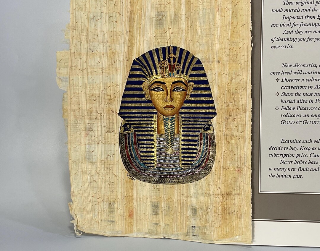 Original 2 Hand Painted Egyptian Papirus *from Egypt* Stamped and ...