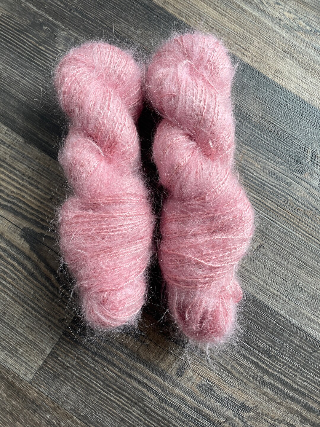 Mohair Worsted Blend “big Floof” Yarn - Dusty Rose - Etsy