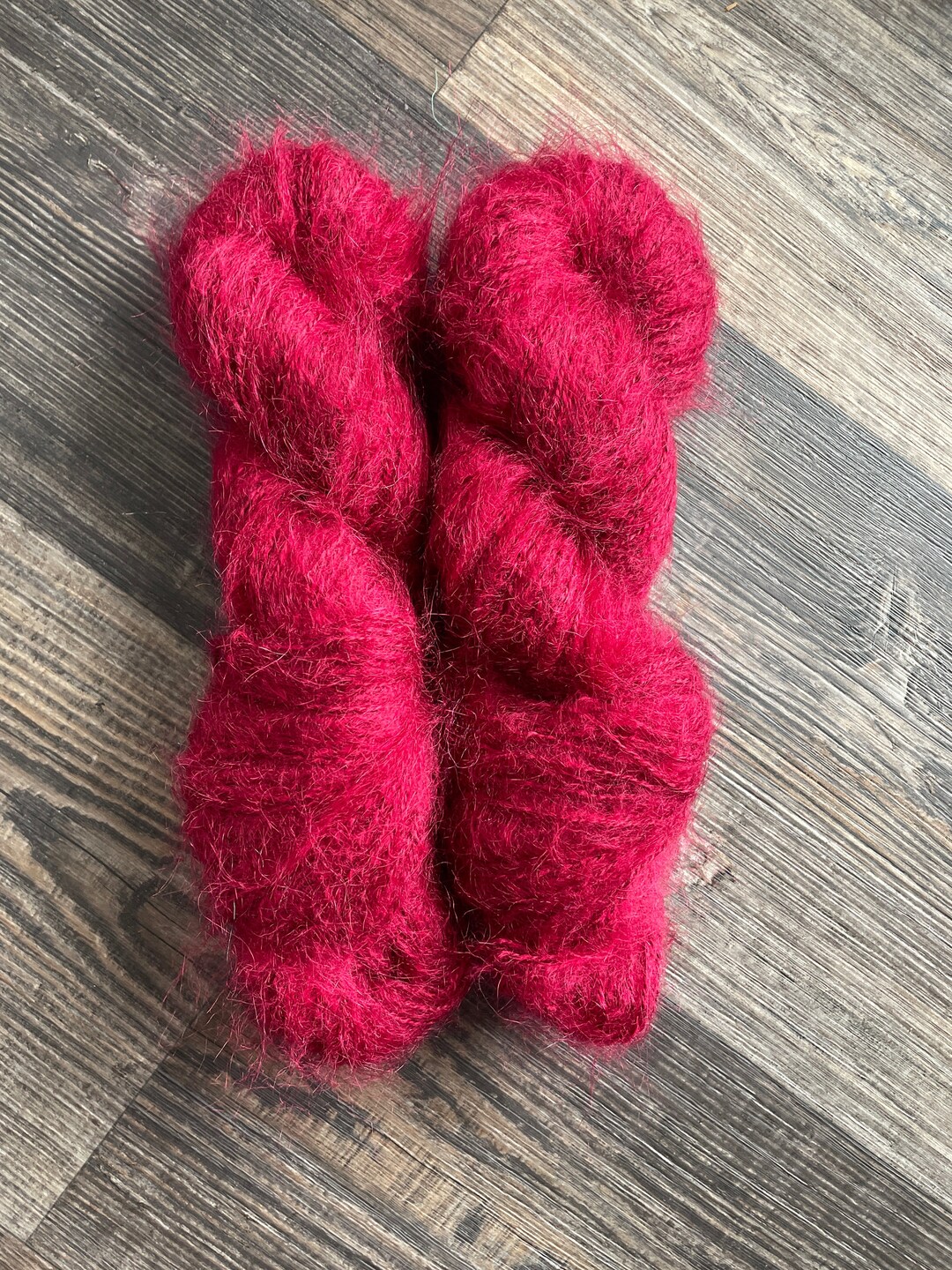 Mohair Worsted Blend big Floof Yarn Red Wine - Etsy