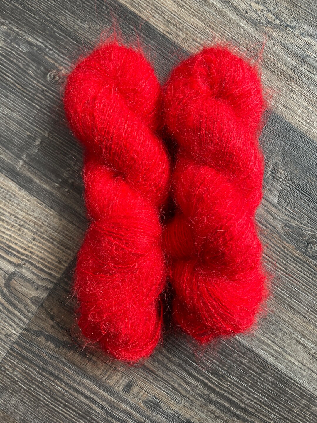 Mohair Worsted Blend “big Floof” Yarn - Fire - Etsy