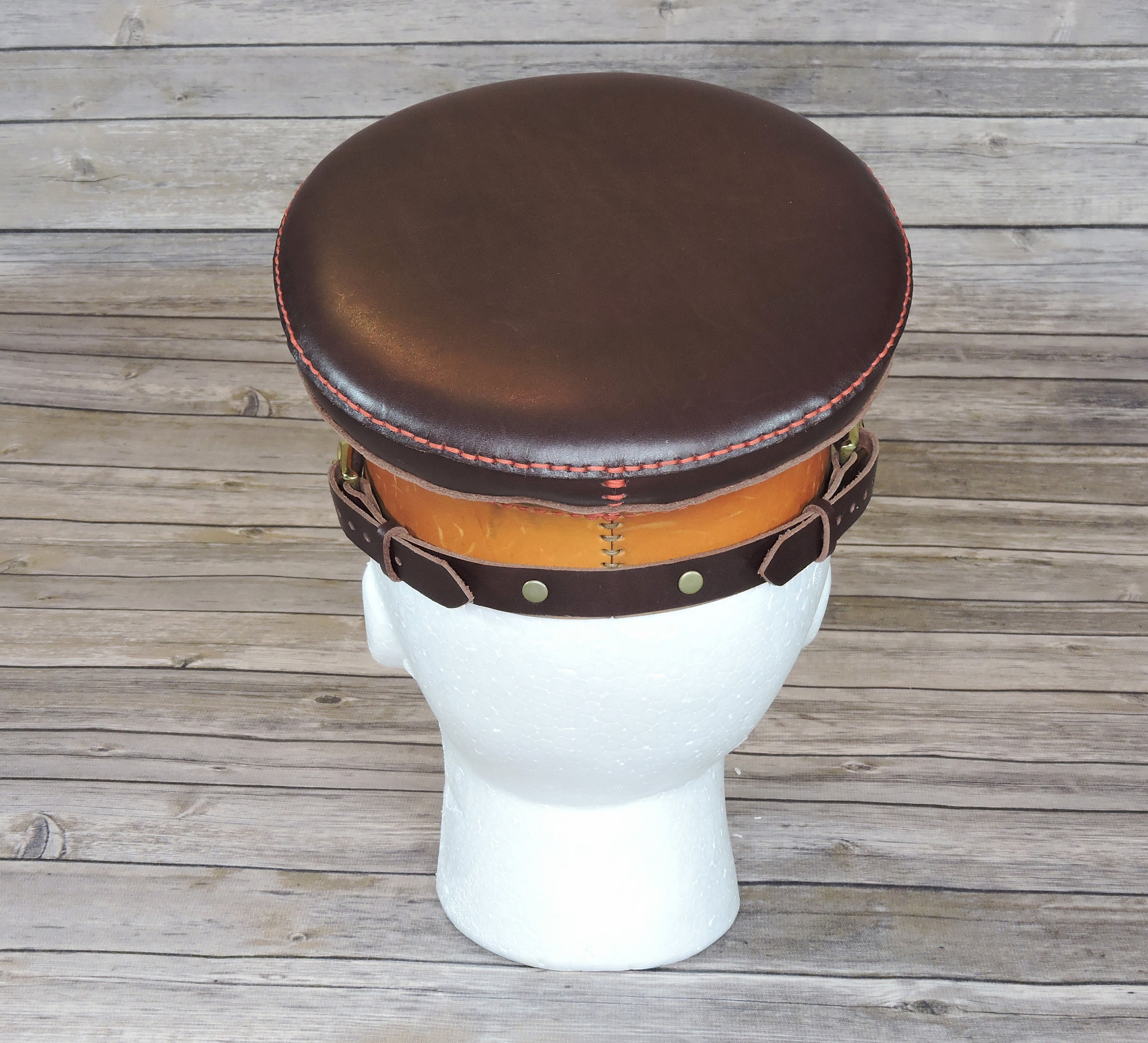 Conductor Hat, Train Conductor Cap,leather Hat, Leather Cap, Leather ...