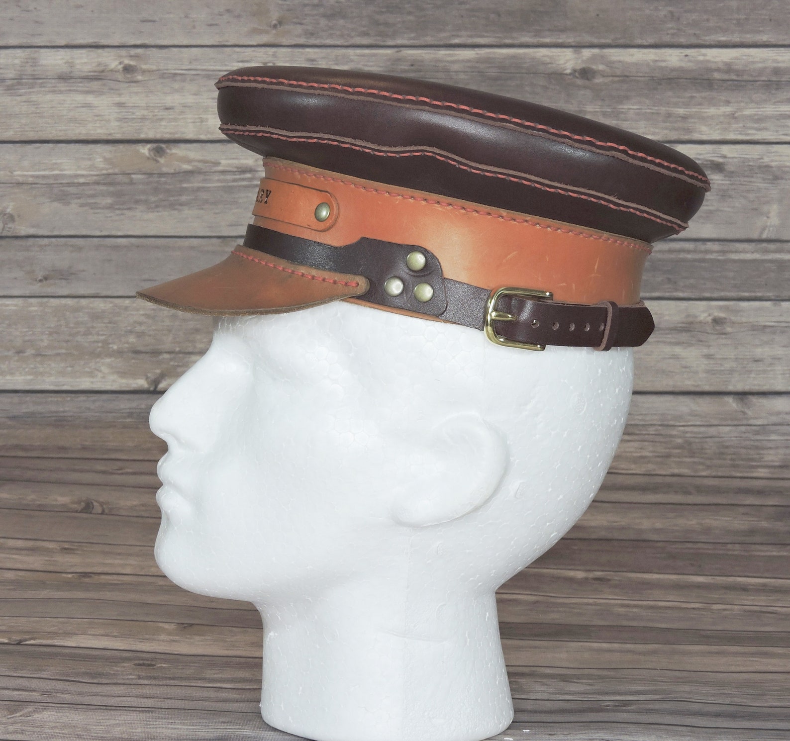 Conductor Hat, Train Conductor Cap,leather Hat, Leather Cap, Leather ...