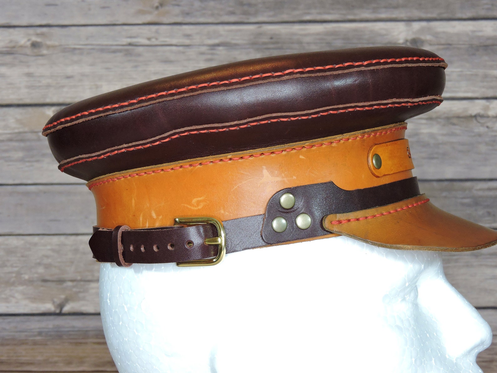 Conductor Hat, Train Conductor Cap,leather Hat, Leather Cap, Leather ...