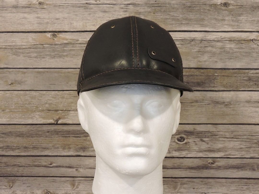 Handmade Leather Baseball Cap, Leather Baseball Hat, Leather Baseball ...
