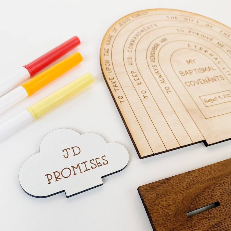 Baptismal Covenants Stand / Baptism Gift / DIY Keepsake / Latter-day ...