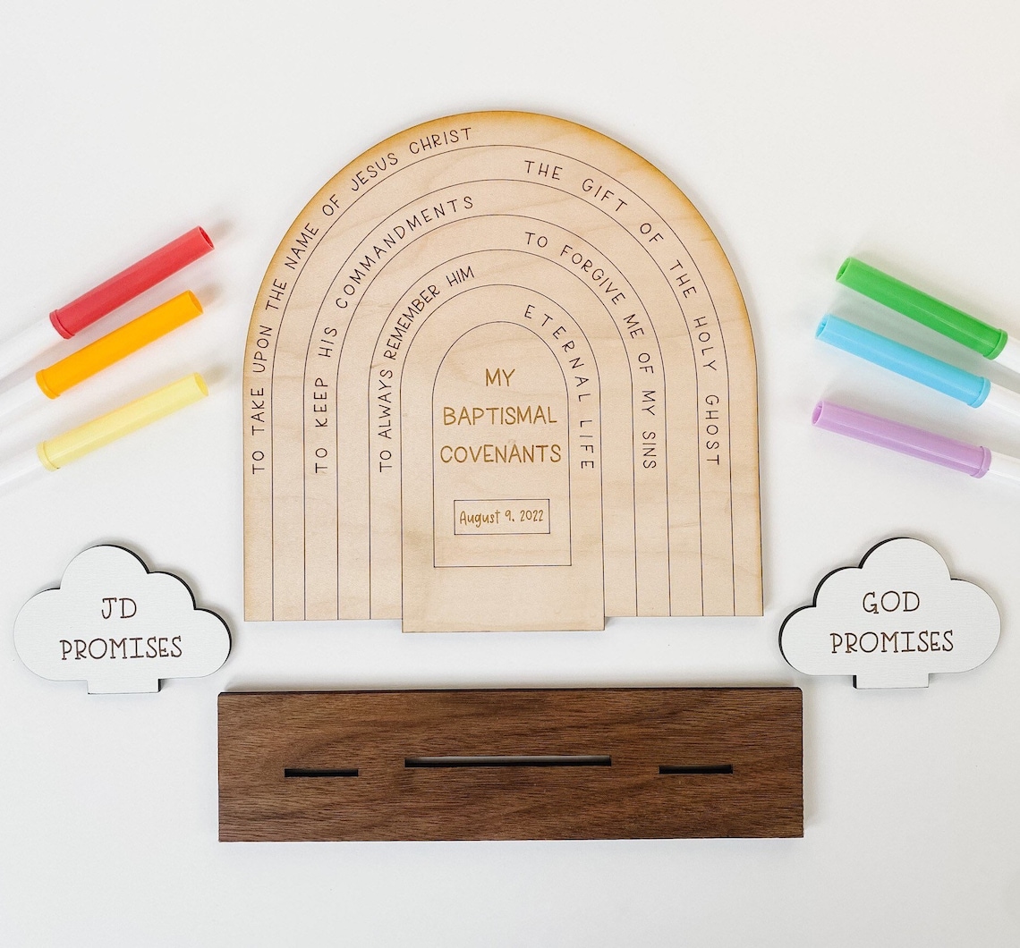 Baptismal Covenants Stand / Baptism Gift / DIY Keepsake / - Etsy