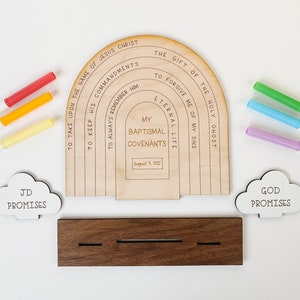 Baptismal Covenants Stand / Baptism Gift / DIY Keepsake / Latter-day ...