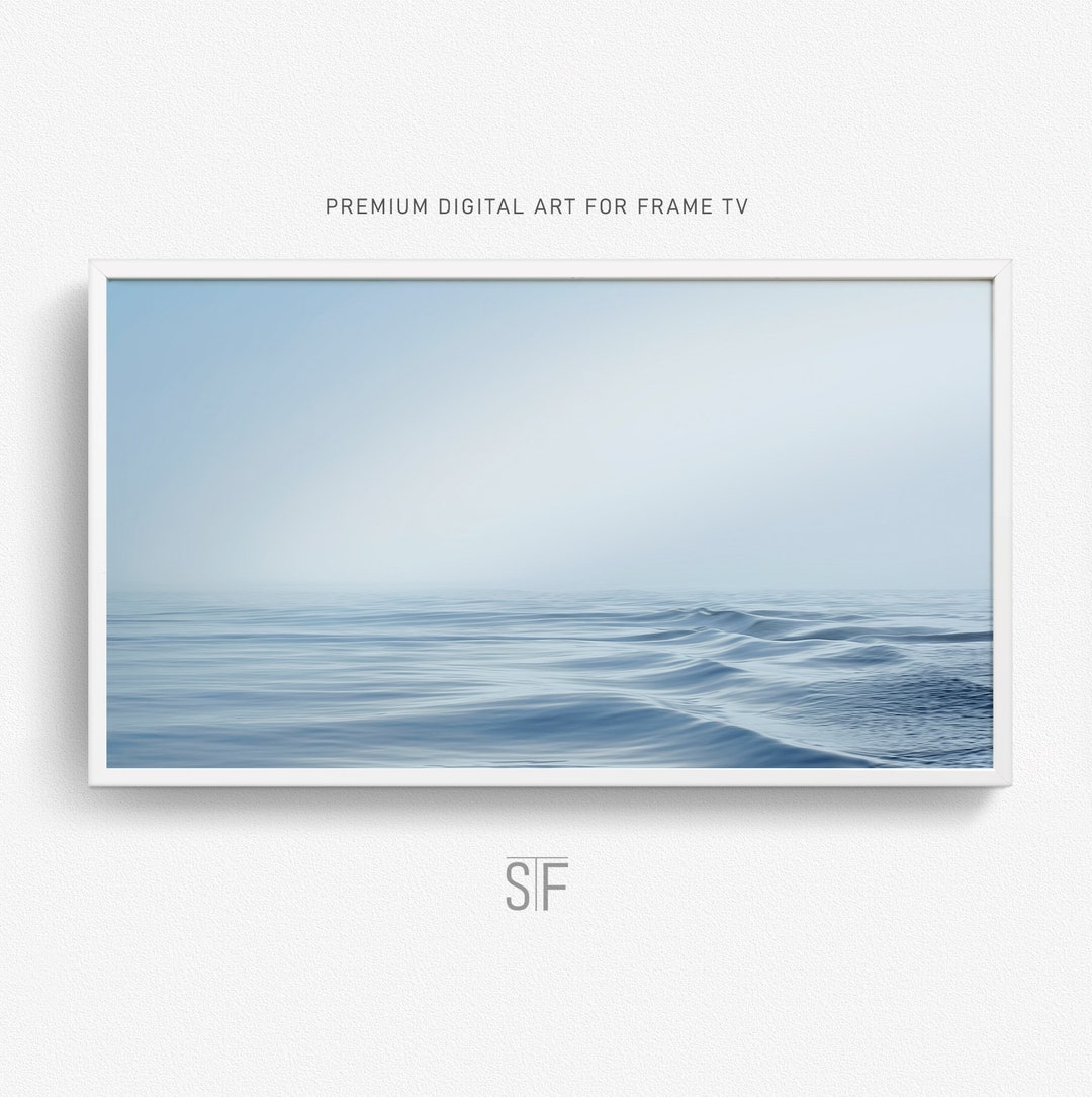 Blue Ocean Digital Download Art for Samsung Frame TV, Blue Waves ...