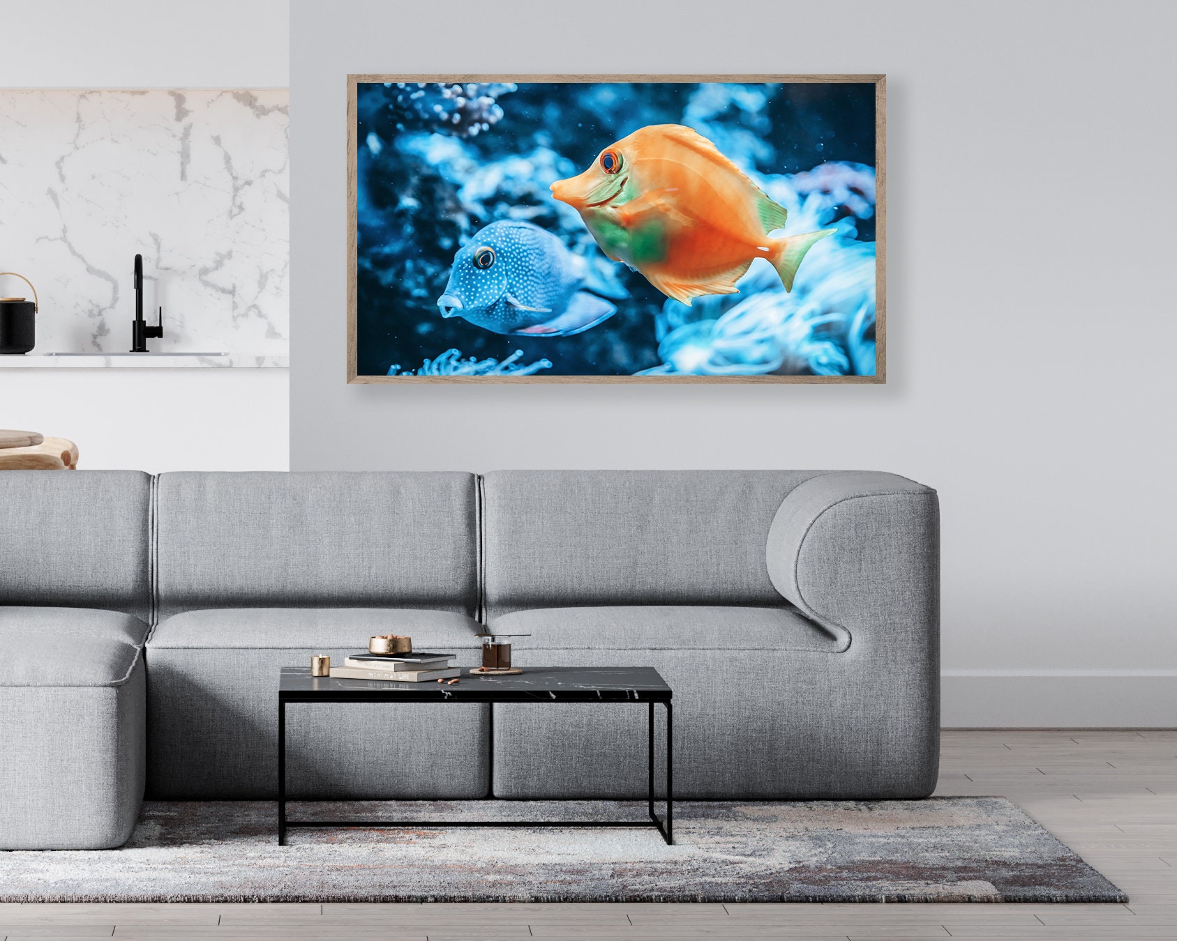 Underwater Fish Samsung Frame TV Art: Coral Reef Aquarium (digital ...