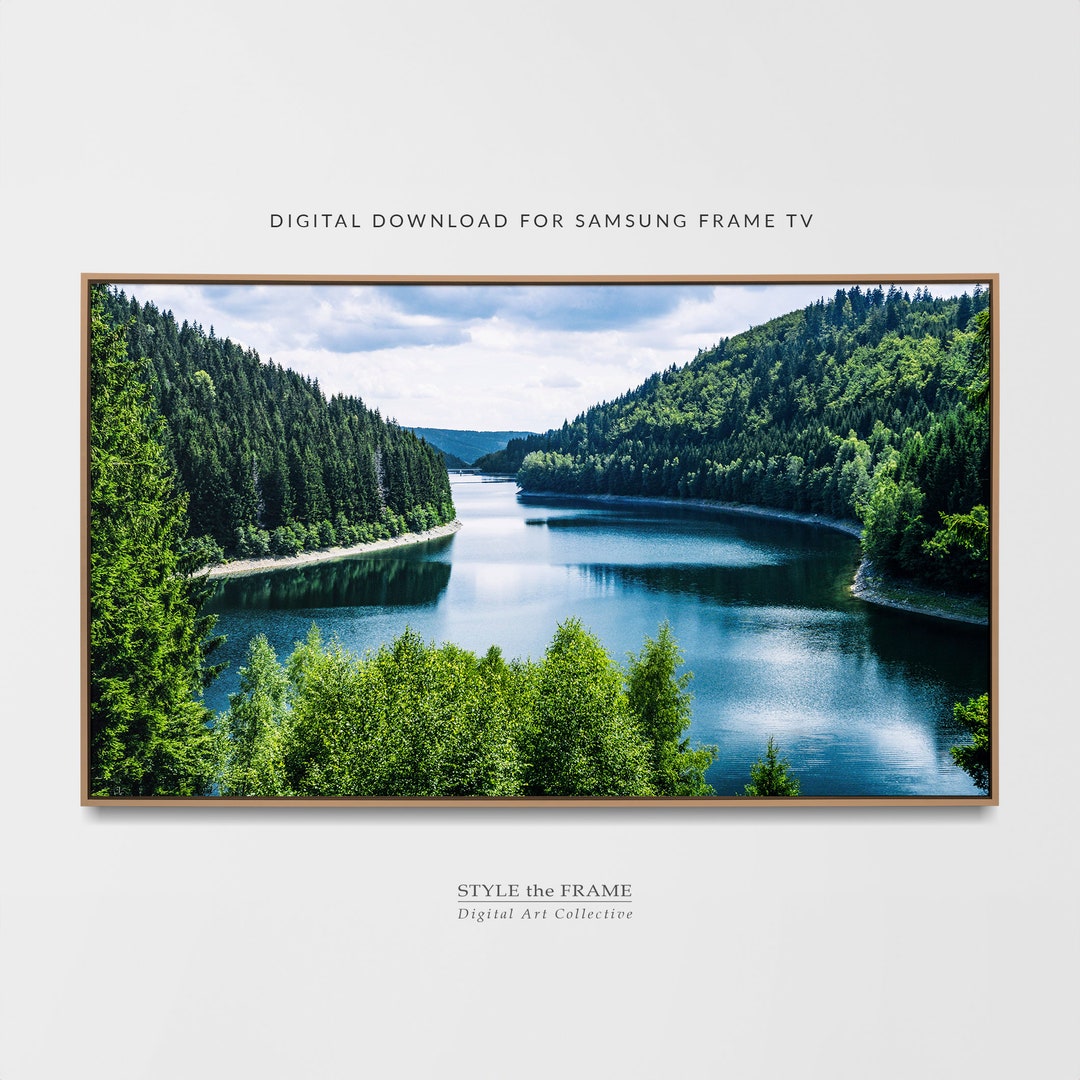 Samsung Rahmen TV Kunst, Wald und Fluss Landschaft Sofort Download ...