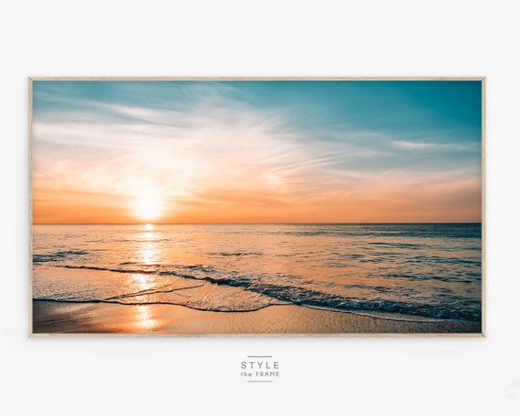 Frame TV Art Beach Sunset Instant Download Tropical Beach - Etsy