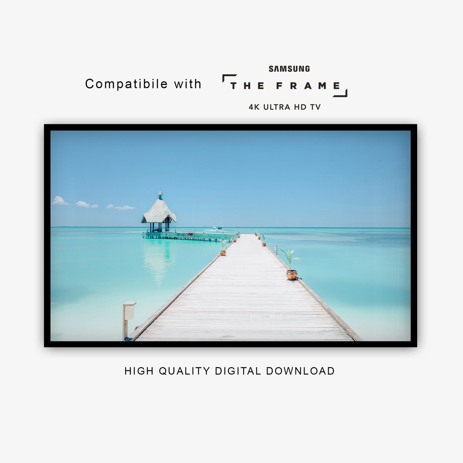 Samsung Frame TV Art Beach Tropical Beach Instant Download | Etsy