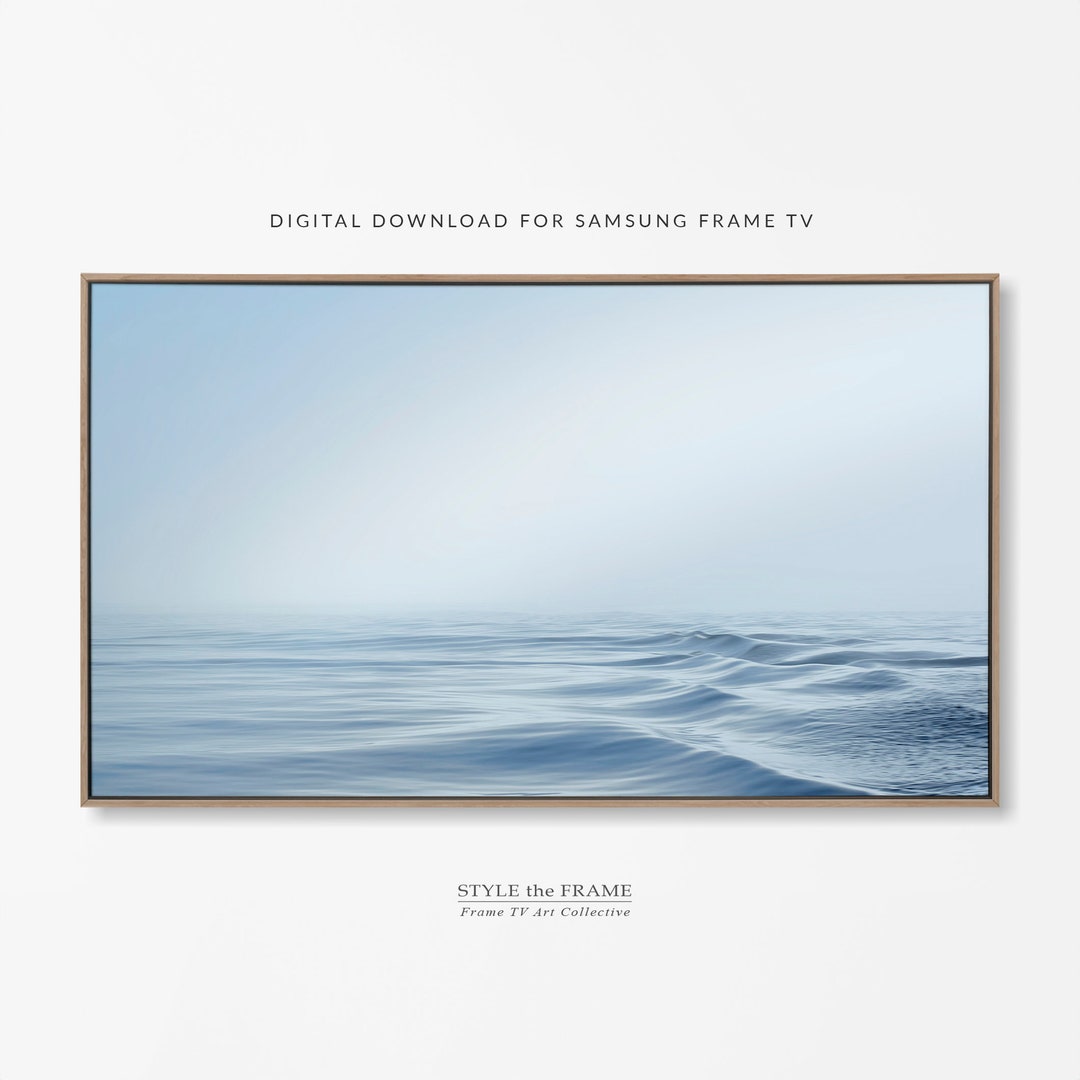 Blue Ocean Digital Download Art for Samsung Frame TV, Blue Waves ...