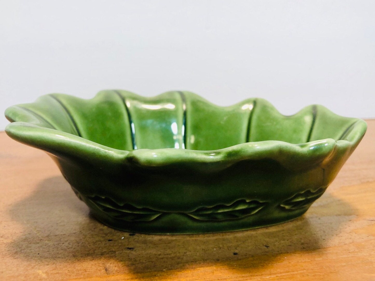 French Pottery Appolia Holly Leaf Bowl Made in France | Etsy