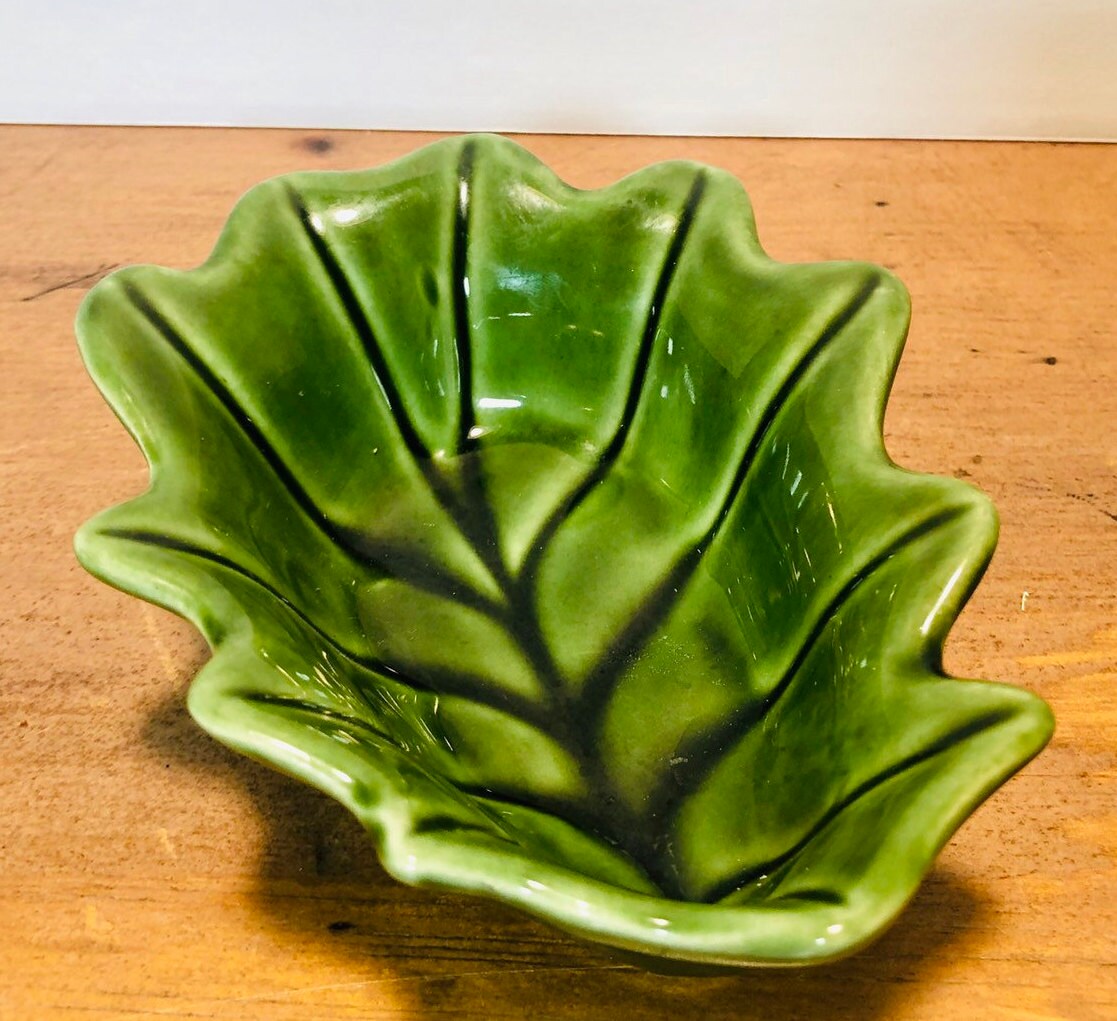 French Pottery Appolia Holly Leaf Bowl Made in France | Etsy