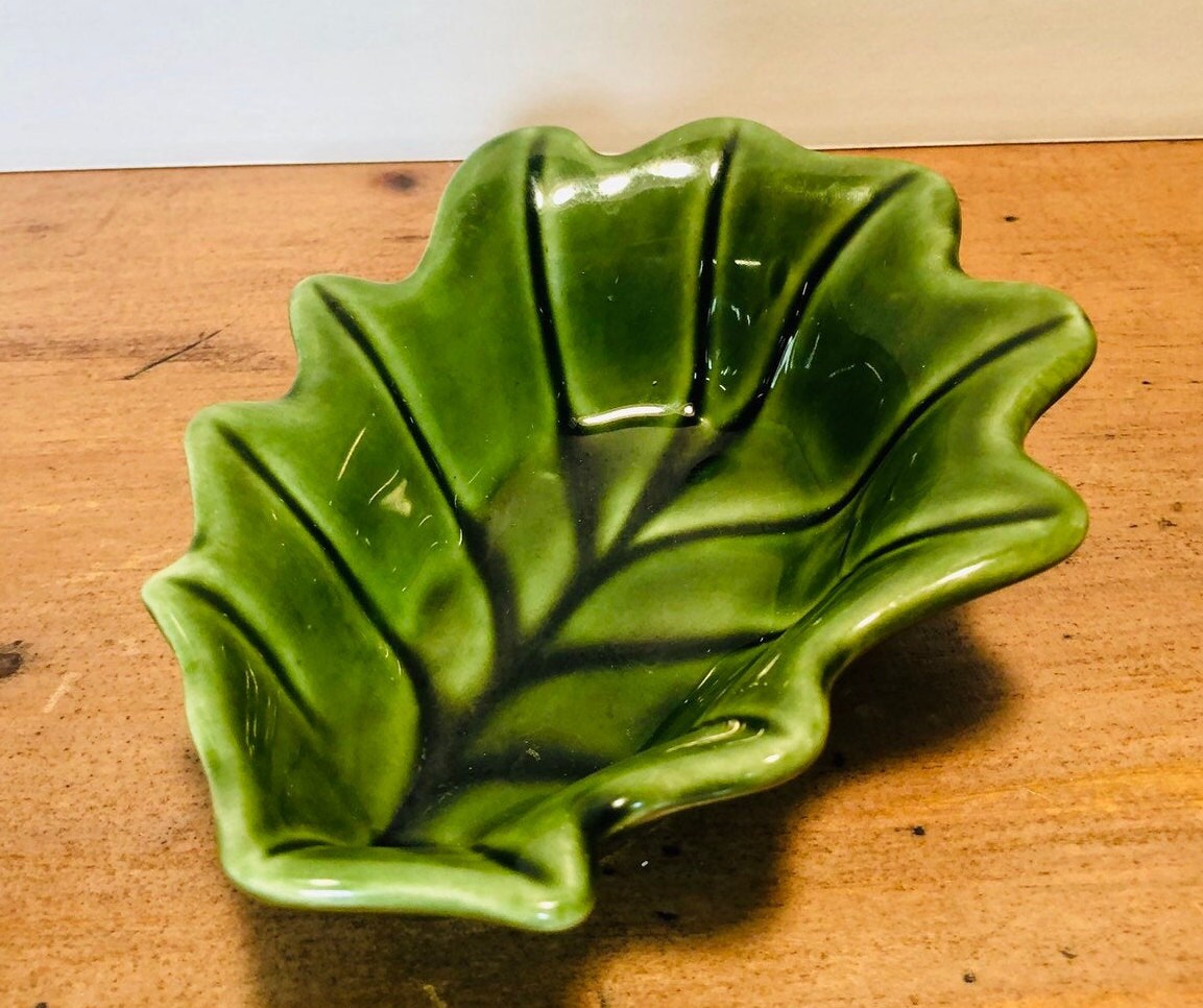 French Pottery Appolia Holly Leaf Bowl Made in France | Etsy