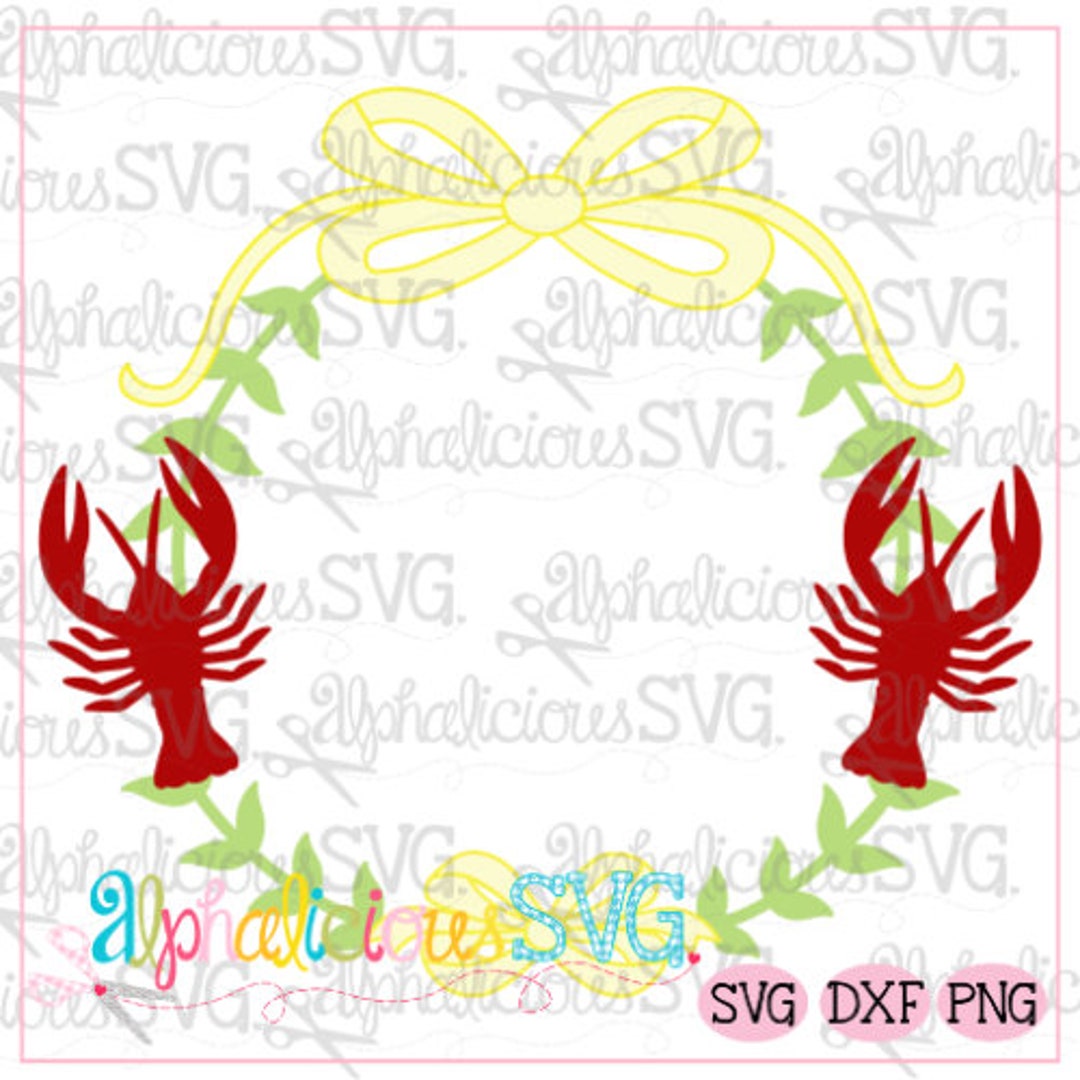 Preppy Girl Frame SVG Cut File, SVG Monogram, Crawsfish Svg Frame for ...