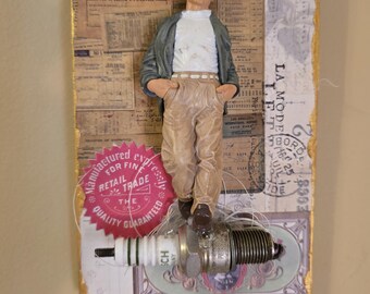 Altered,found Objects,abstract Mixed Media Altered Art Recycled ...