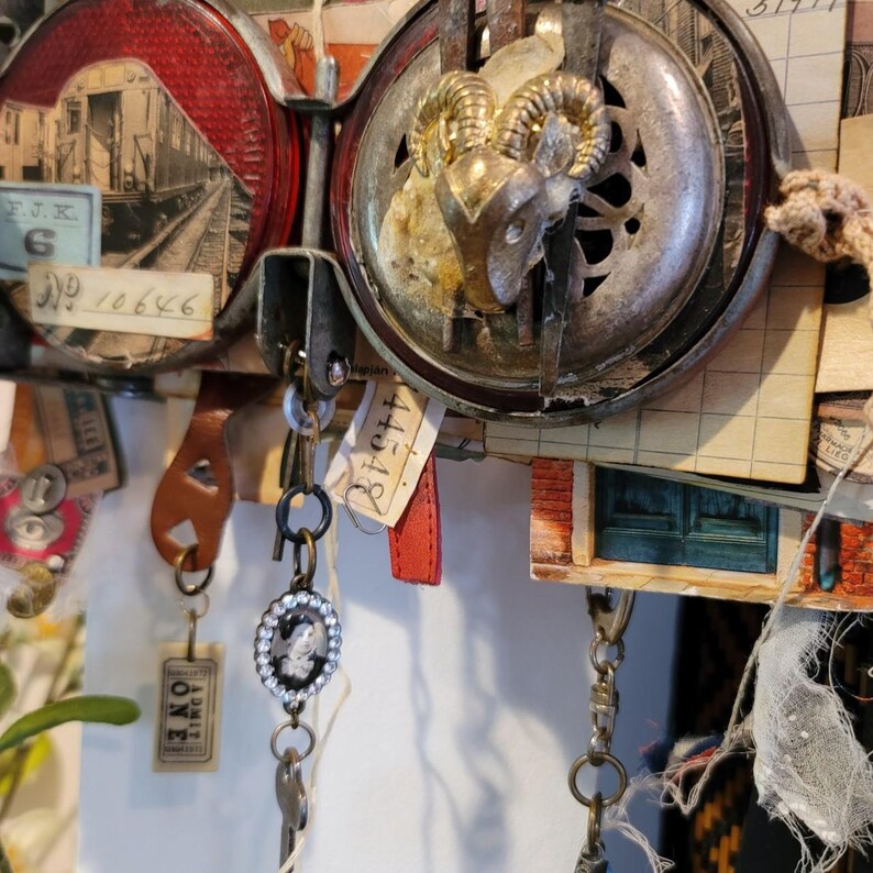 FOUND OBJECT Mixed Media Assemblage Art Book Wall Hanging Display Book Vintage - Etsy