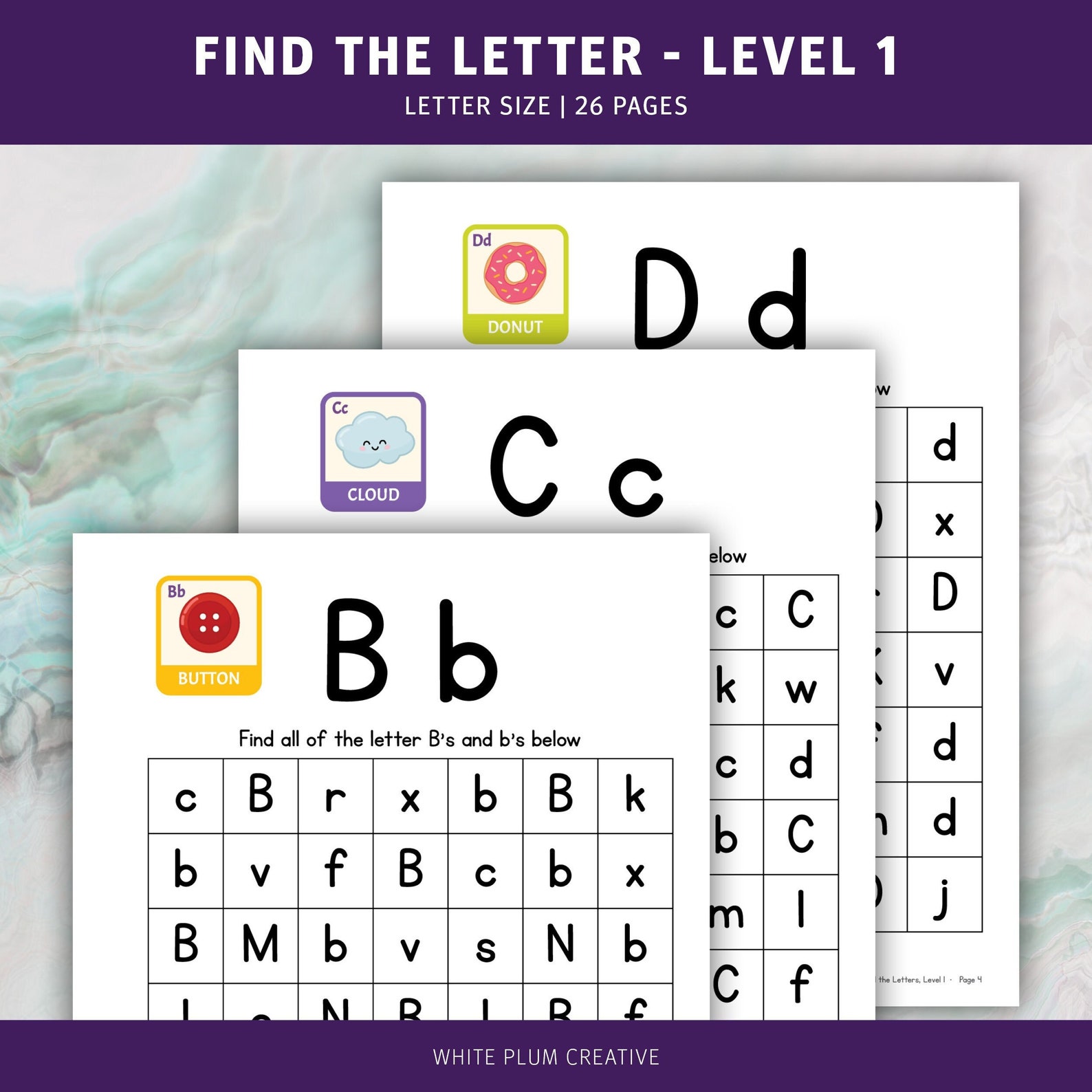 Identify Letters Level 1 Printable Letter Search - Etsy