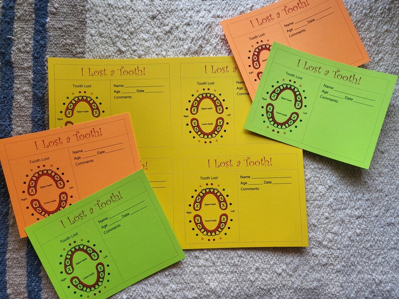 I Lost My Tooth Note Card, Printable Note to the Tooth Fairy - Etsy