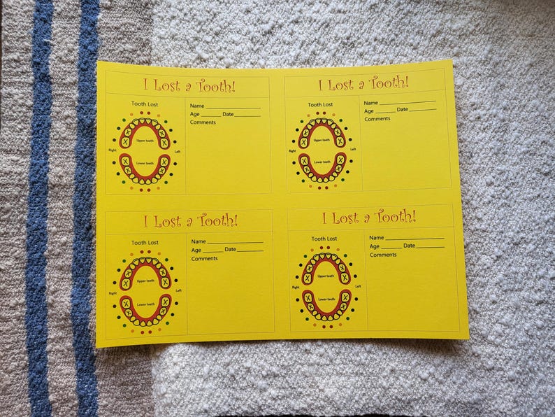 I Lost My Tooth Note Card, Printable Note to the Tooth Fairy - Etsy