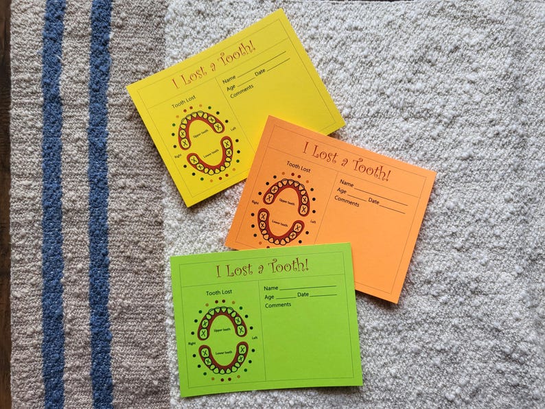 I Lost My Tooth Note Card, Printable Note to the Tooth Fairy - Etsy